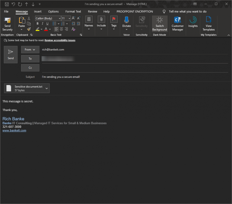 Proofpoint – How to send an encrypted email – Banke IT Consulting ...