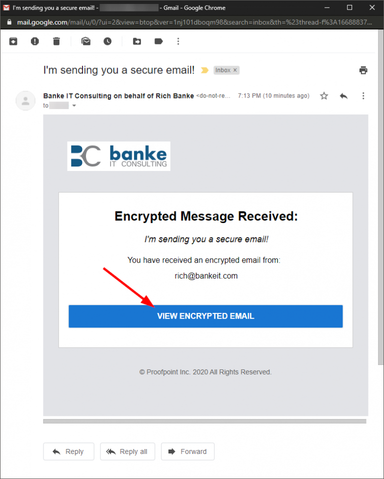 Proofpoint – How to send an encrypted email – Banke IT Consulting Knowledgebase