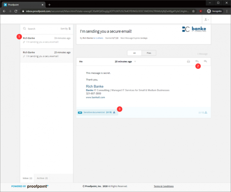 Proofpoint – How to send an encrypted email – Banke IT Consulting ...
