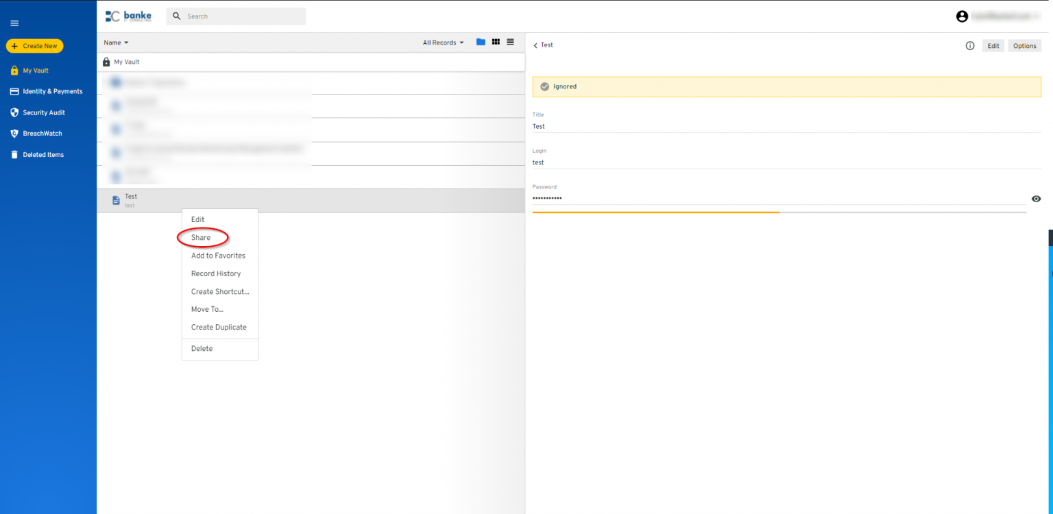 How to Share Passwords with Keeper – Banke IT Consulting Knowledgebase