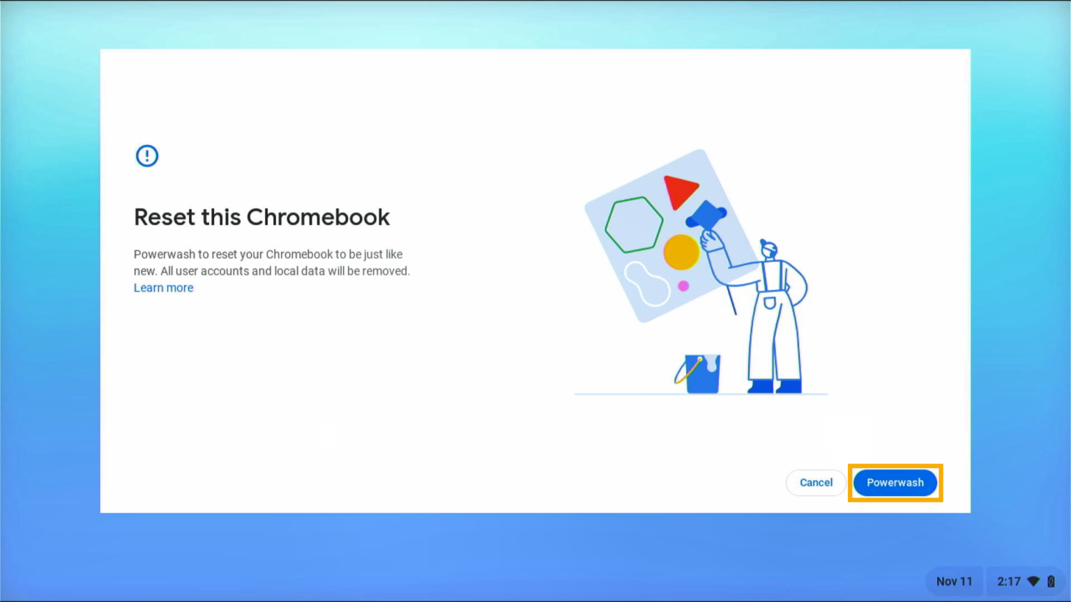 Factory Reset your Chromebook – Banke IT Consulting Knowledgebase